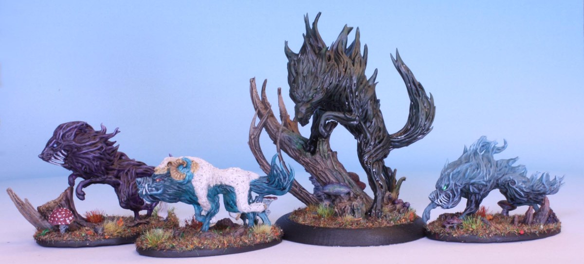 Wraith Wolves – @The Mountains of Minis